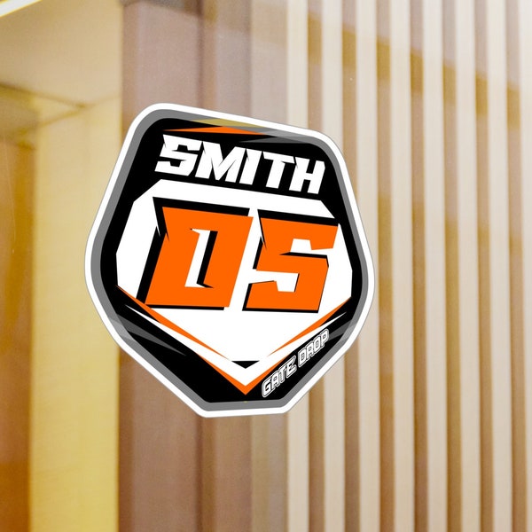 Motocross Number Plate Sticker - Etsy