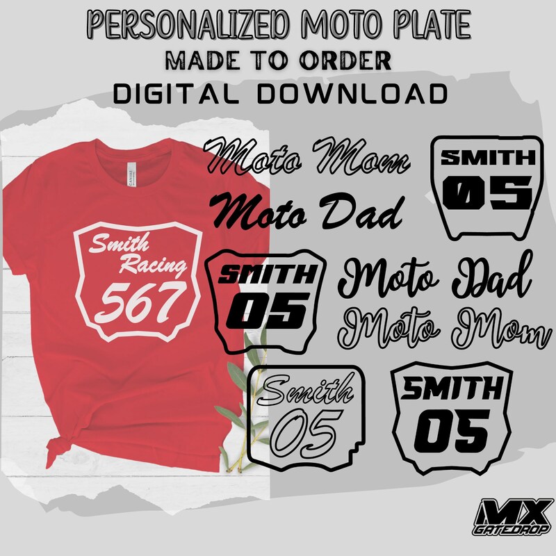 Motocross Number Plate Svg - Etsy
