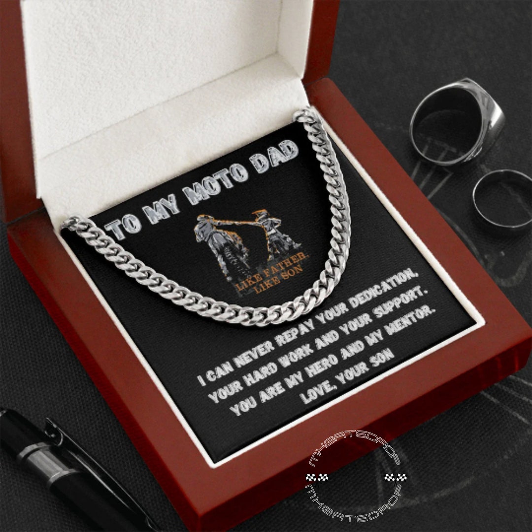 Moto Dad Chain Necklace Birthday or Fathers Day Gift Moto - Etsy