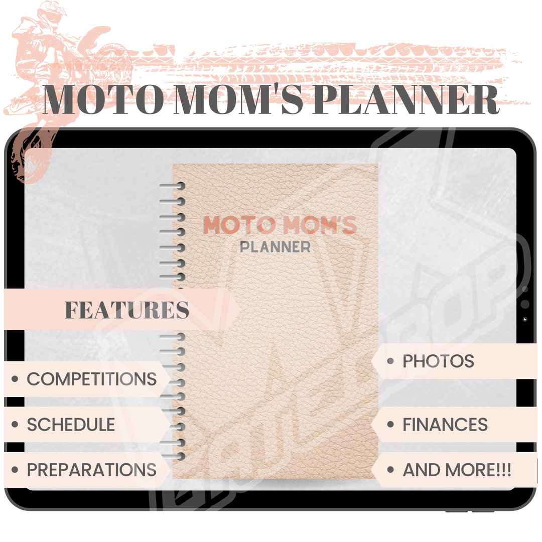 Moto Mom 2023 Digital Planner Motocross Mom Planner Racing - Etsy