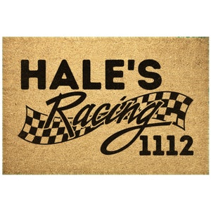 Custom Family Name Racing Door Mat| Dirt Bike Racing Name Mat|motocross ...