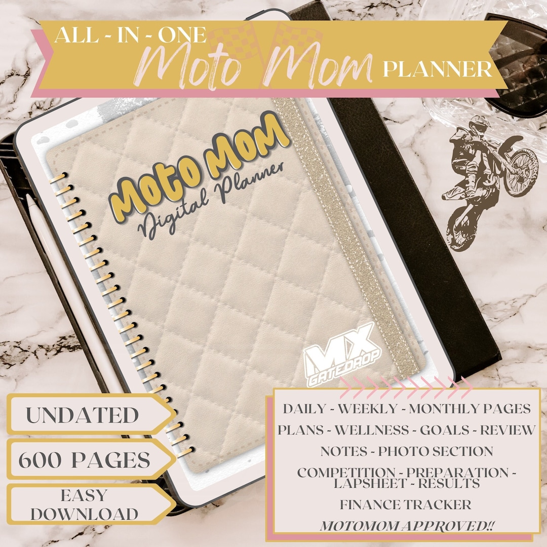 Moto Mom 2024 Digital Planner | Motocross Mom Planner | Racing 2024 ...