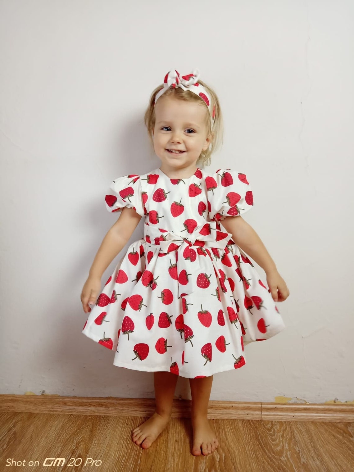 Handmade Girls Strawberry Dress From 0 to 12 Y/o, Party Dress for Girls ...