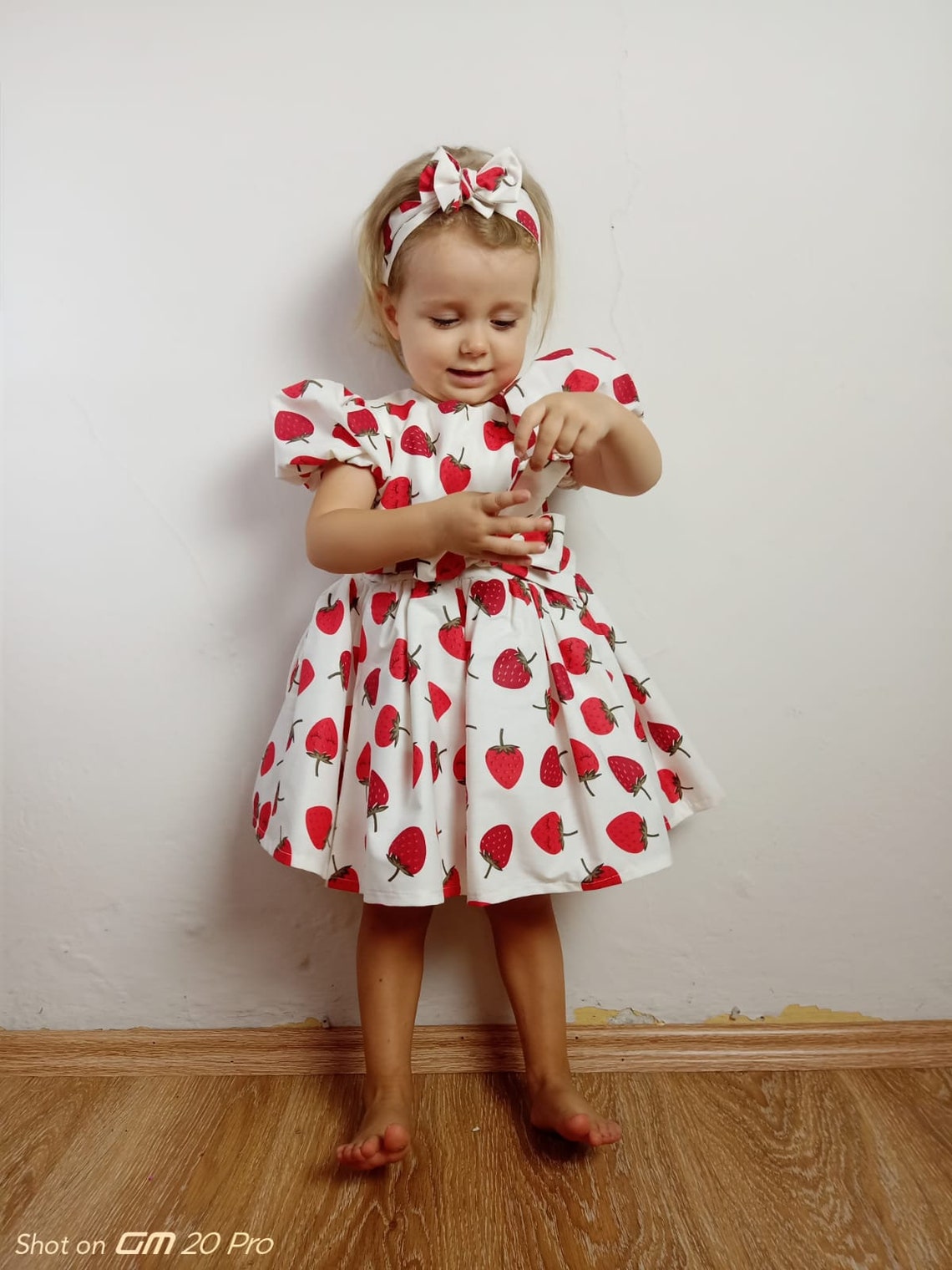 Handmade Girls Strawberry Dress From 0 to 12 Y/o, Party Dress for Girls ...