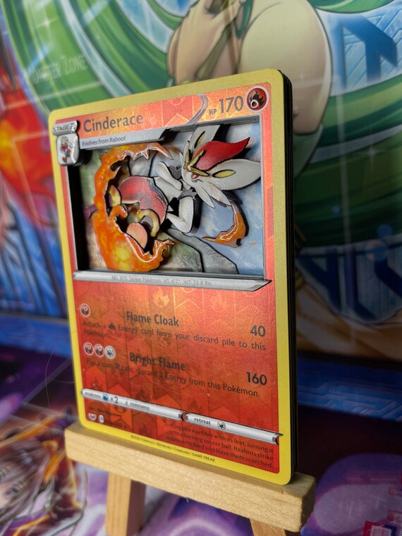 3D Custom Cinderace Pokémon Shadowbox Card Alteration. - Etsy Canada