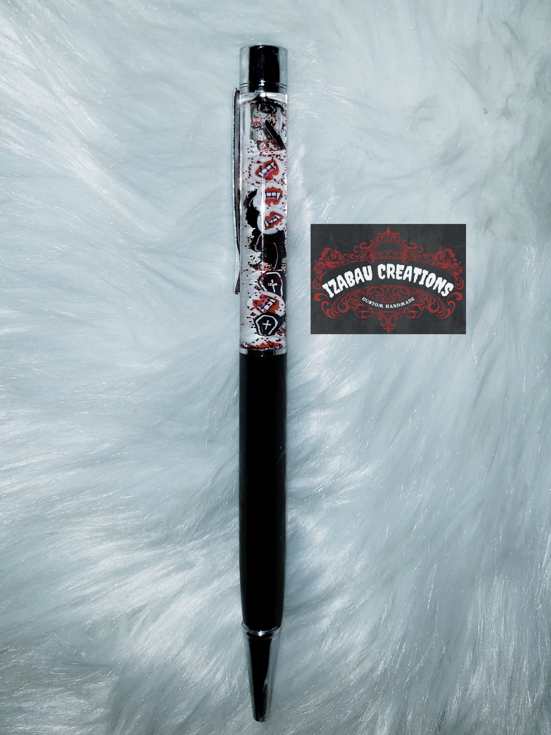 Goth Pen / Vampire Pen / Snowglobe Pen - Etsy