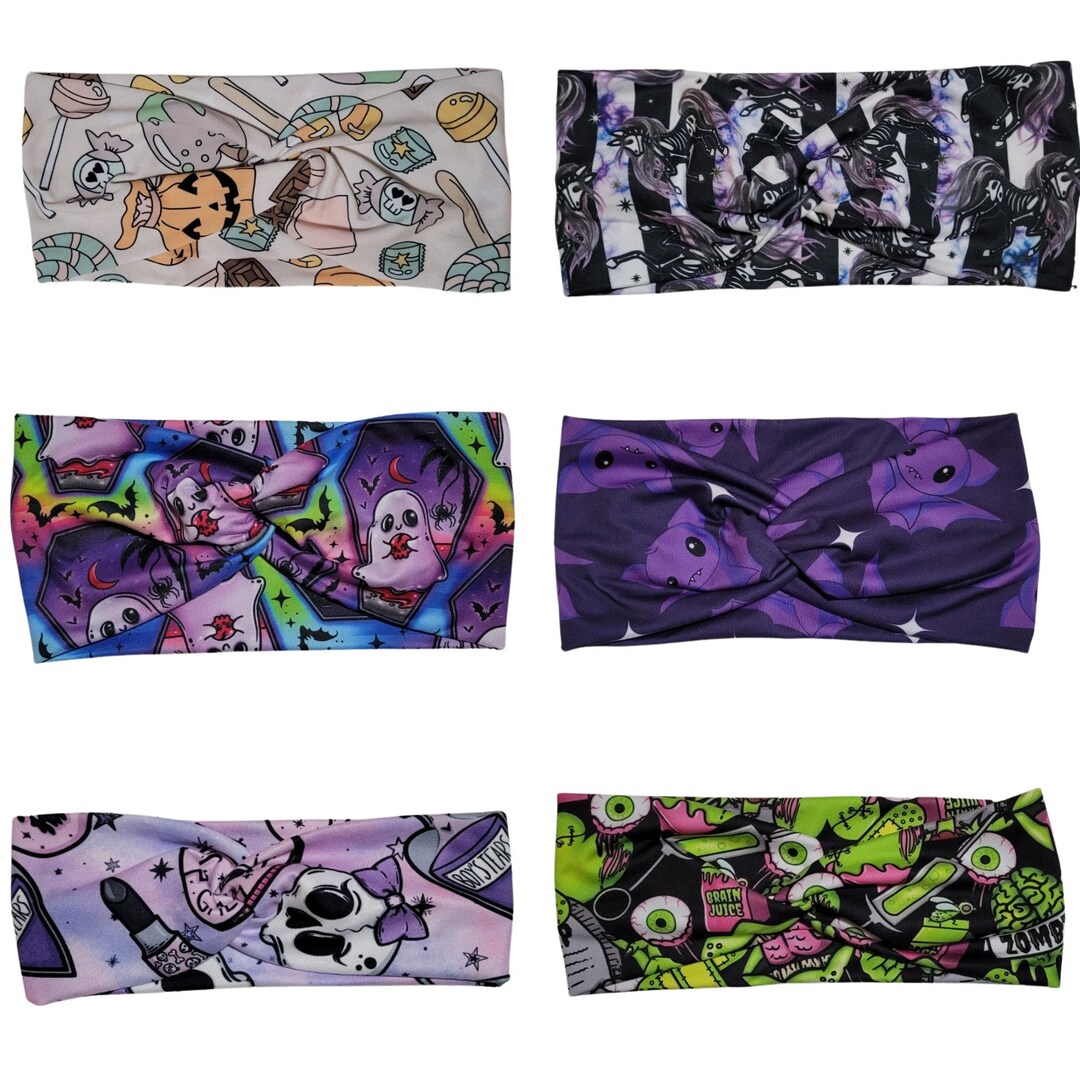 Spooky Stretch Headbands / Horror Headband / Halloween Headband/ Hair ...