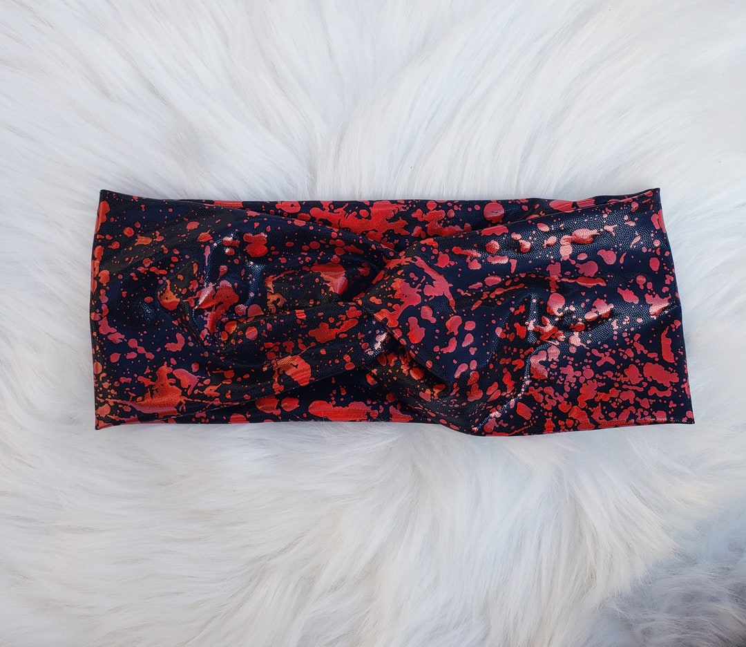 Blood Splatter Stretch Headband - Etsy