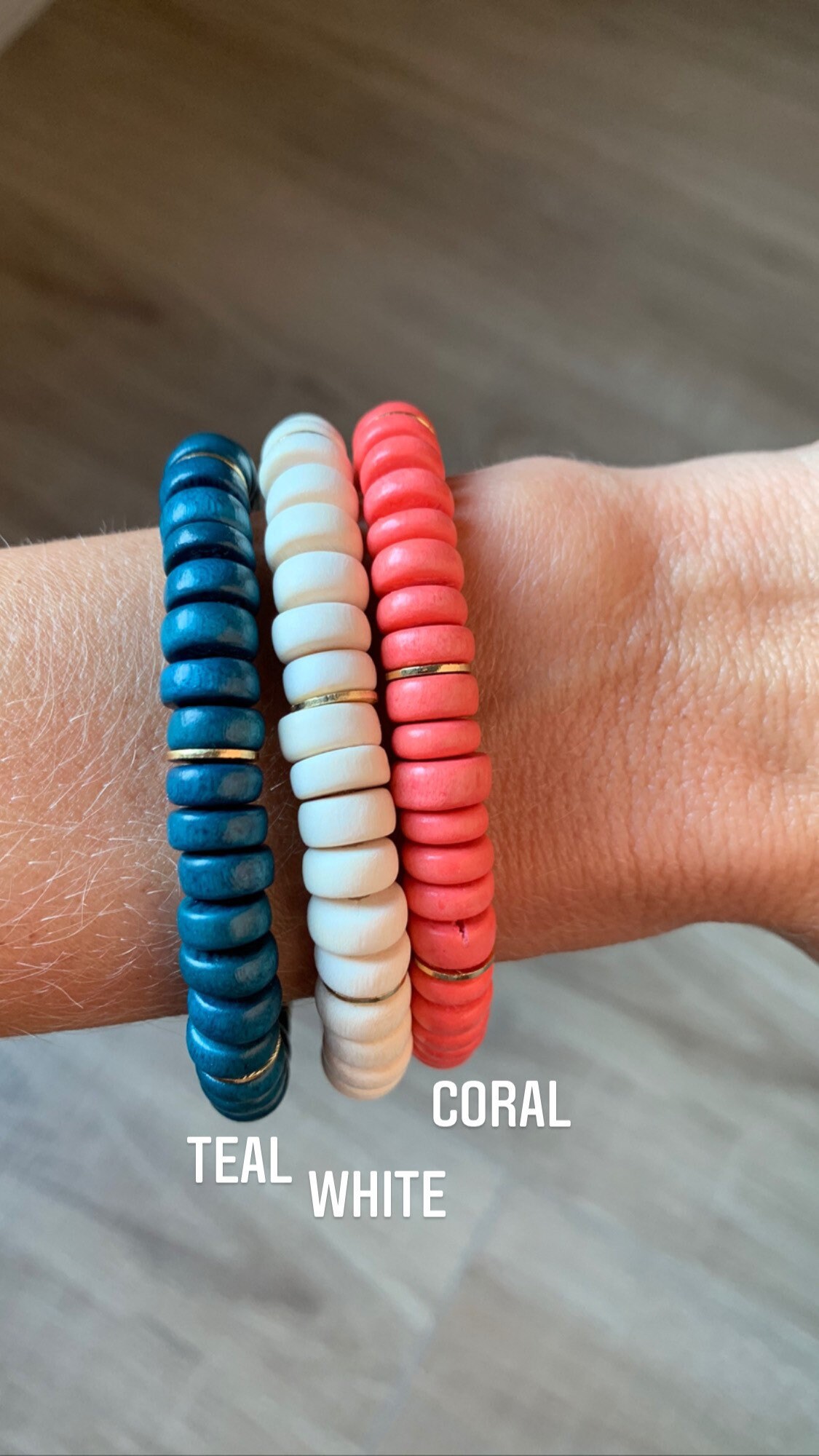 Chunky Holzperlen Armband Stapel/Chunky Armband/Holz Disc Perlen ...