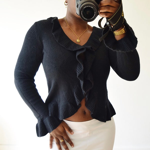 Ruffle Cardigan - Etsy