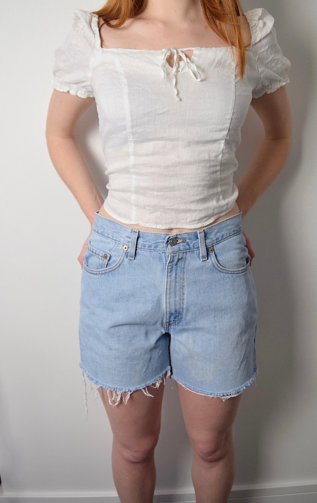 Vintage Levis Cut off Denim Shorts Jorts W31 UK8 US4 EU36 - Etsy