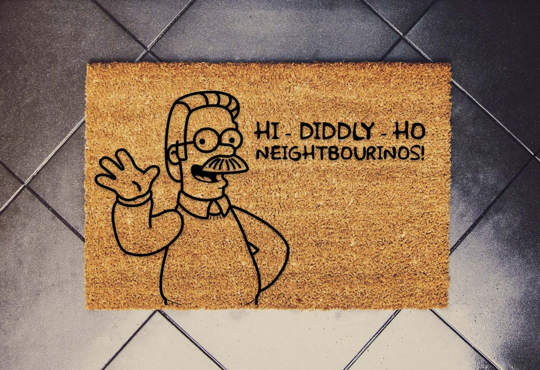 Hi Diddly Ho Neighborino, TV Show Doormat, Funny Doormat, Funny Door ...