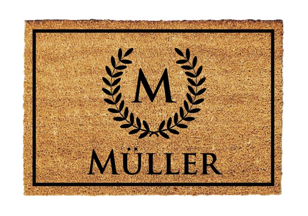 Monogram Fußmatte Personalisiert, Fußmatte, Personalisierte Fußmatte ...