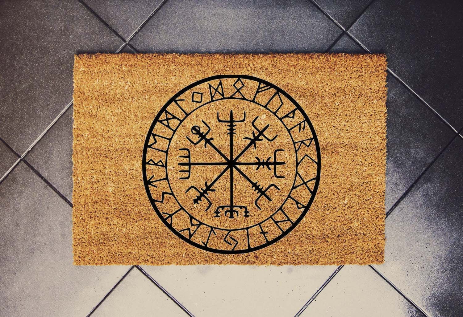 Vegvisir Viking Navigation Compass Inspired Doormat Doormat | Etsy