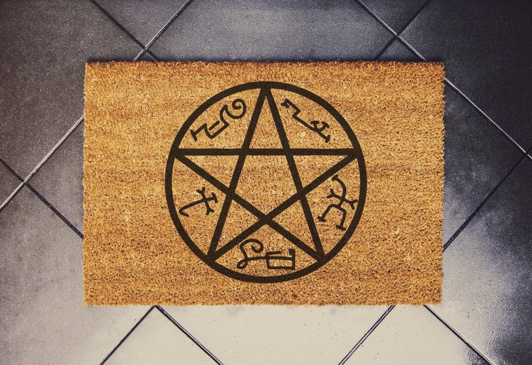 Supernatural Inspired Devil's Trap Doormat 60cm X 40cm Home Decor ...