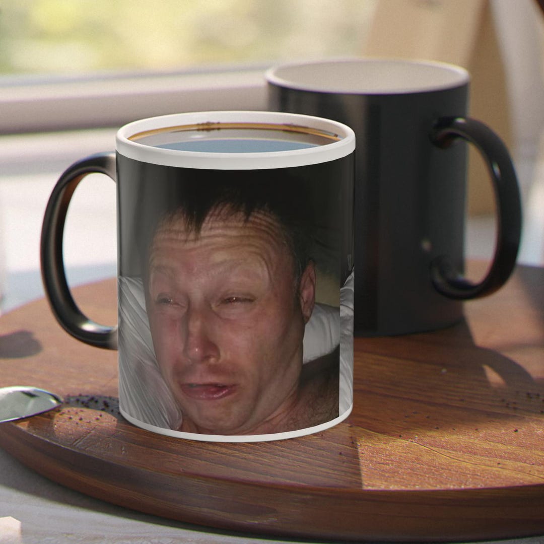 Limmy Waking up Meme Heat Changing Magic Mug Novelty Cute Funny ...