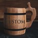 Beautiful Custom Oak Wooden Beer Mug Wooden Beer Mug Tolkien 22OZ/ 0.6L ...