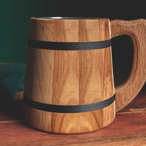 Wooden Oak Mug - Etsy