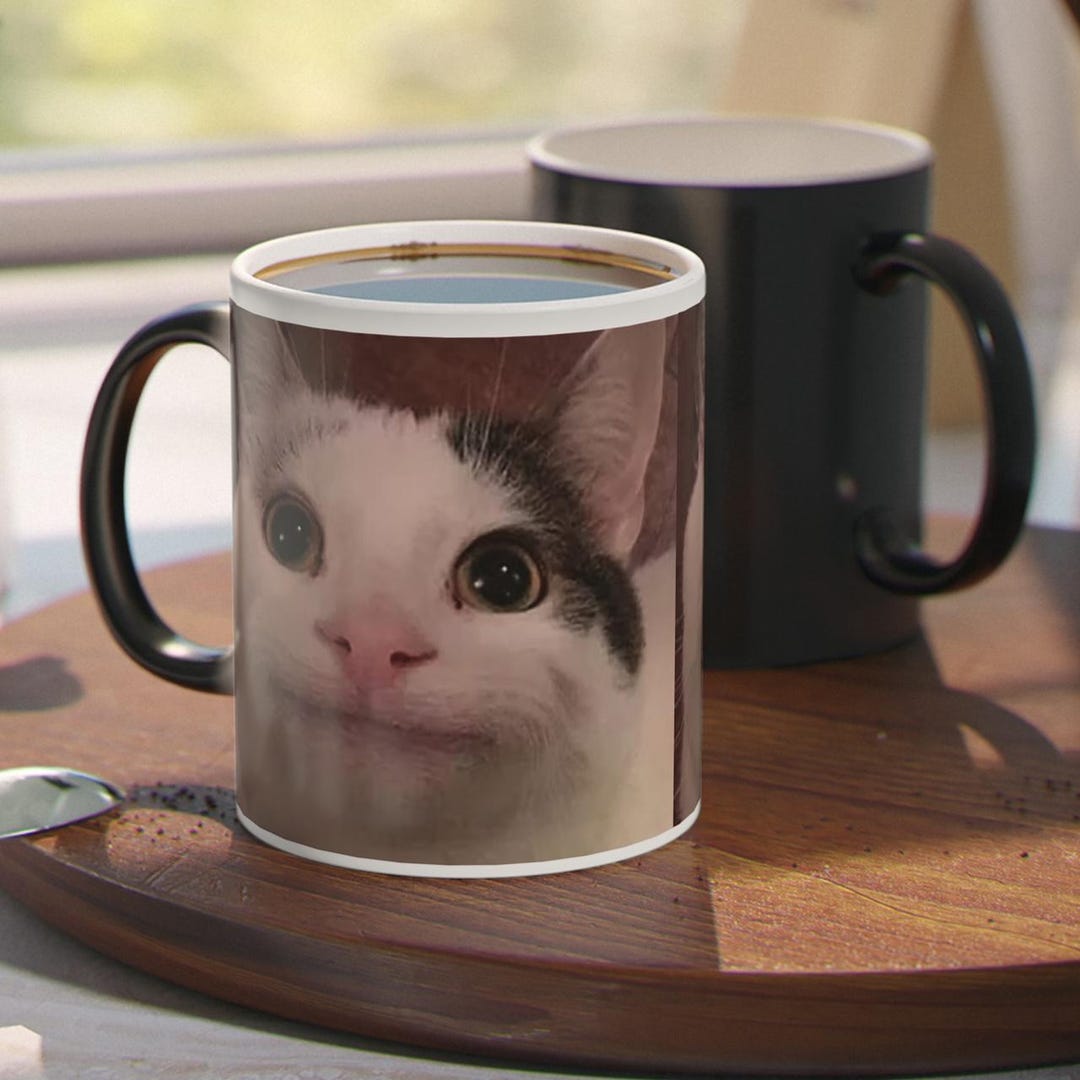 The Polite Cat Meme Heat Changing Magic Mug Novelty Cute Funny ...