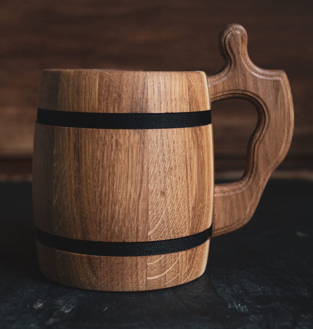 Beautiful Handmade Wooden Oak Mug Premium Quality 20 OZ/ 0.6L - Etsy