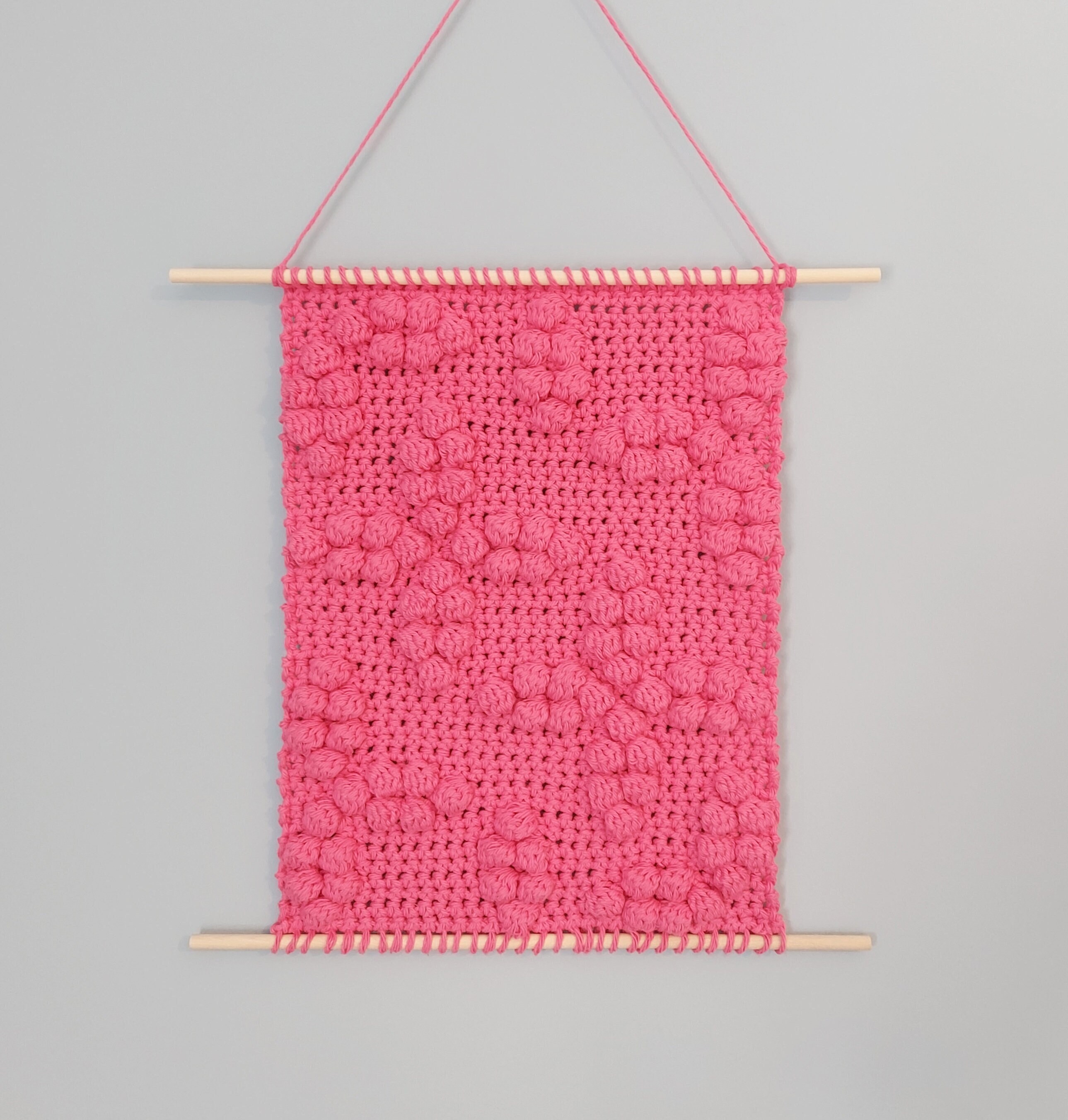 Petals in Pink Crochet Wall Hanging -spring Home Decor - Floral Wall ...