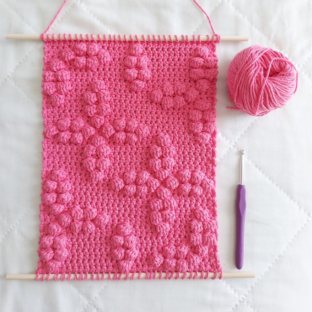 Petals in Pink Crochet Wall Hanging -spring Home Decor - Floral Wall ...
