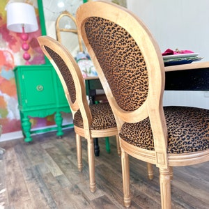 SOLD Elegant Leopard Print Accent Chair - Etsy
