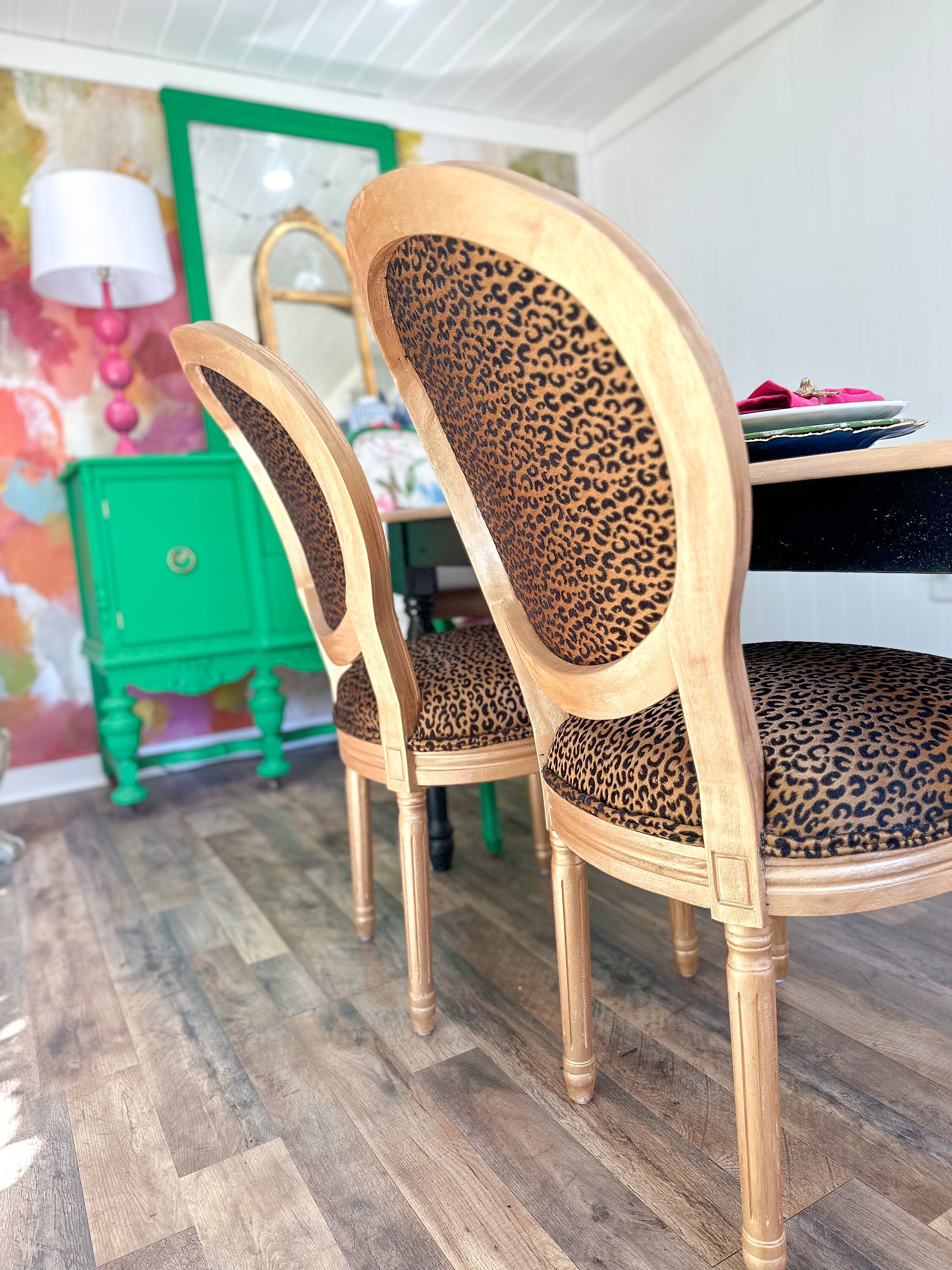 SOLD Elegant Leopard Print Accent Chair - Etsy