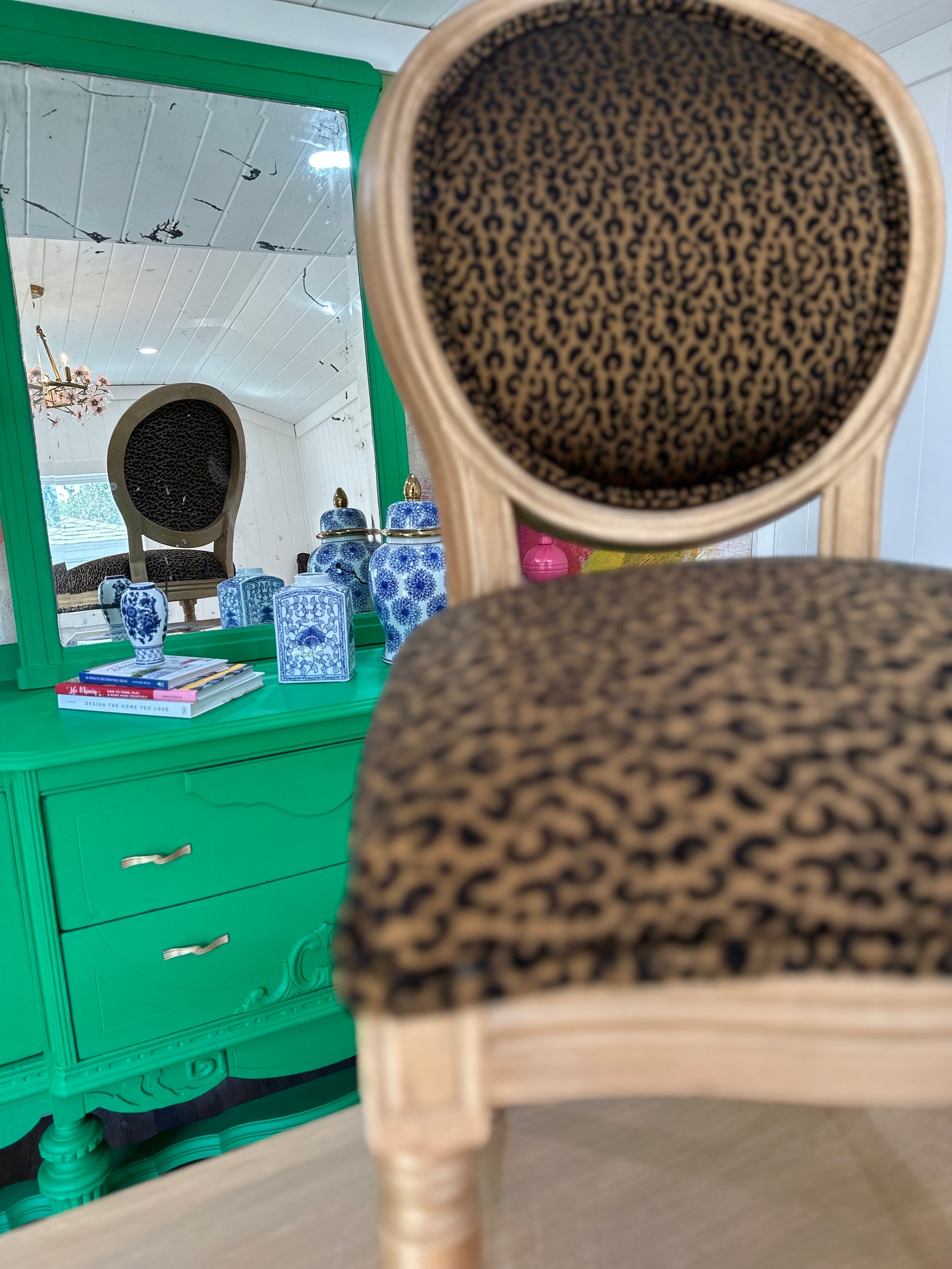 Elegant Leopard Print Accent Chair - Etsy