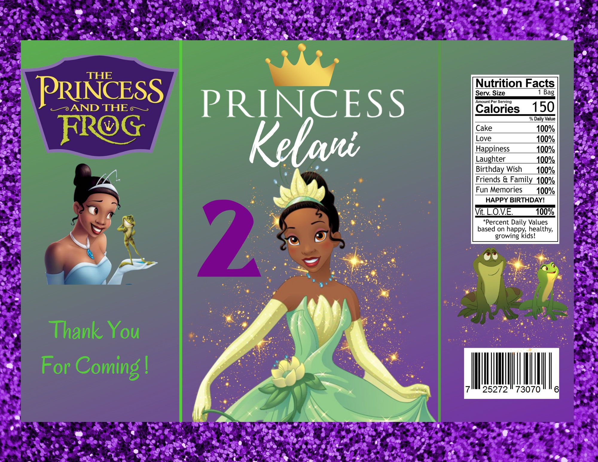 Princess & the Frog Chip Bag - Etsy