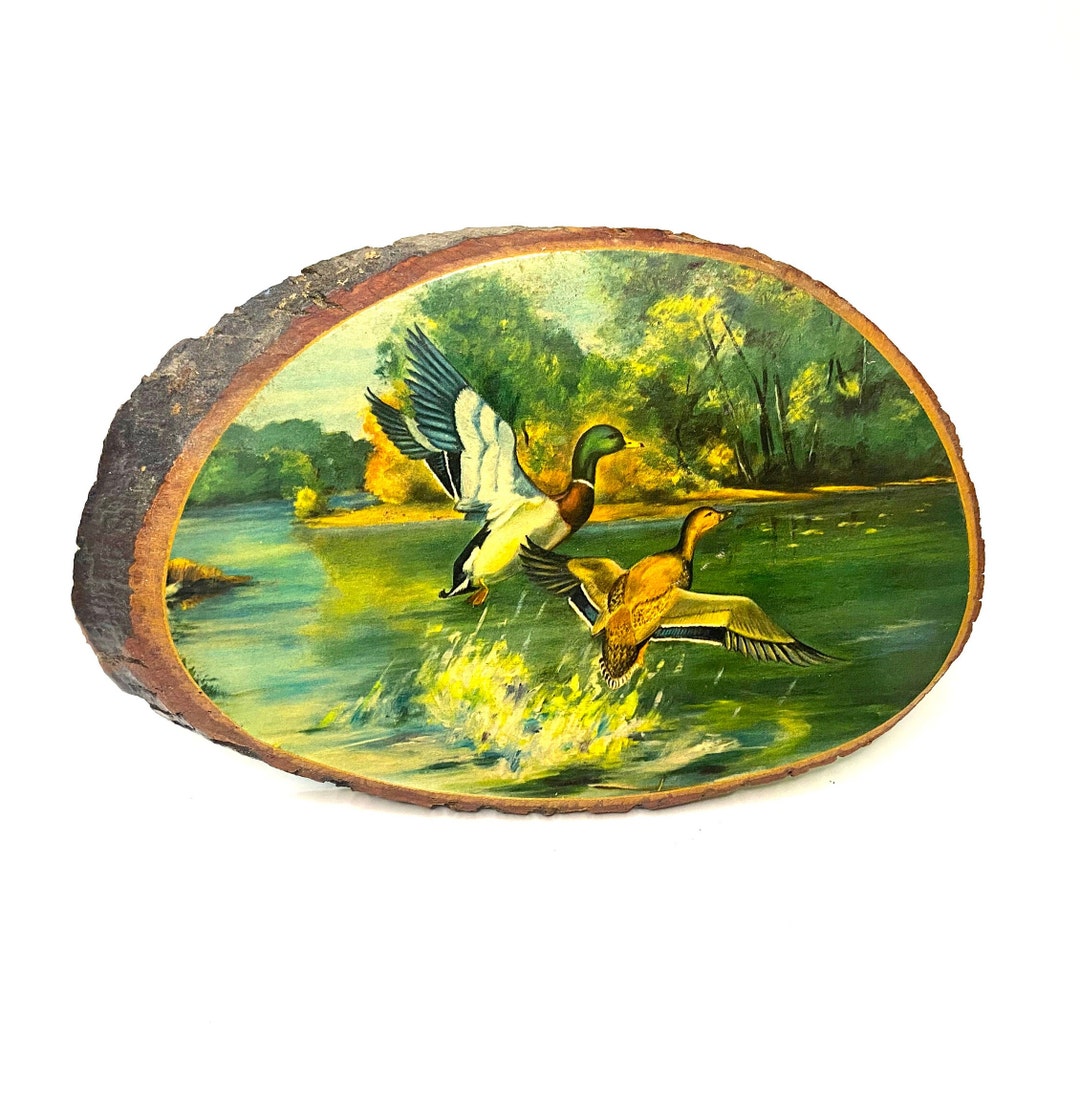 Vintage Wild Ducks Real Wood Wall Plaque - Etsy