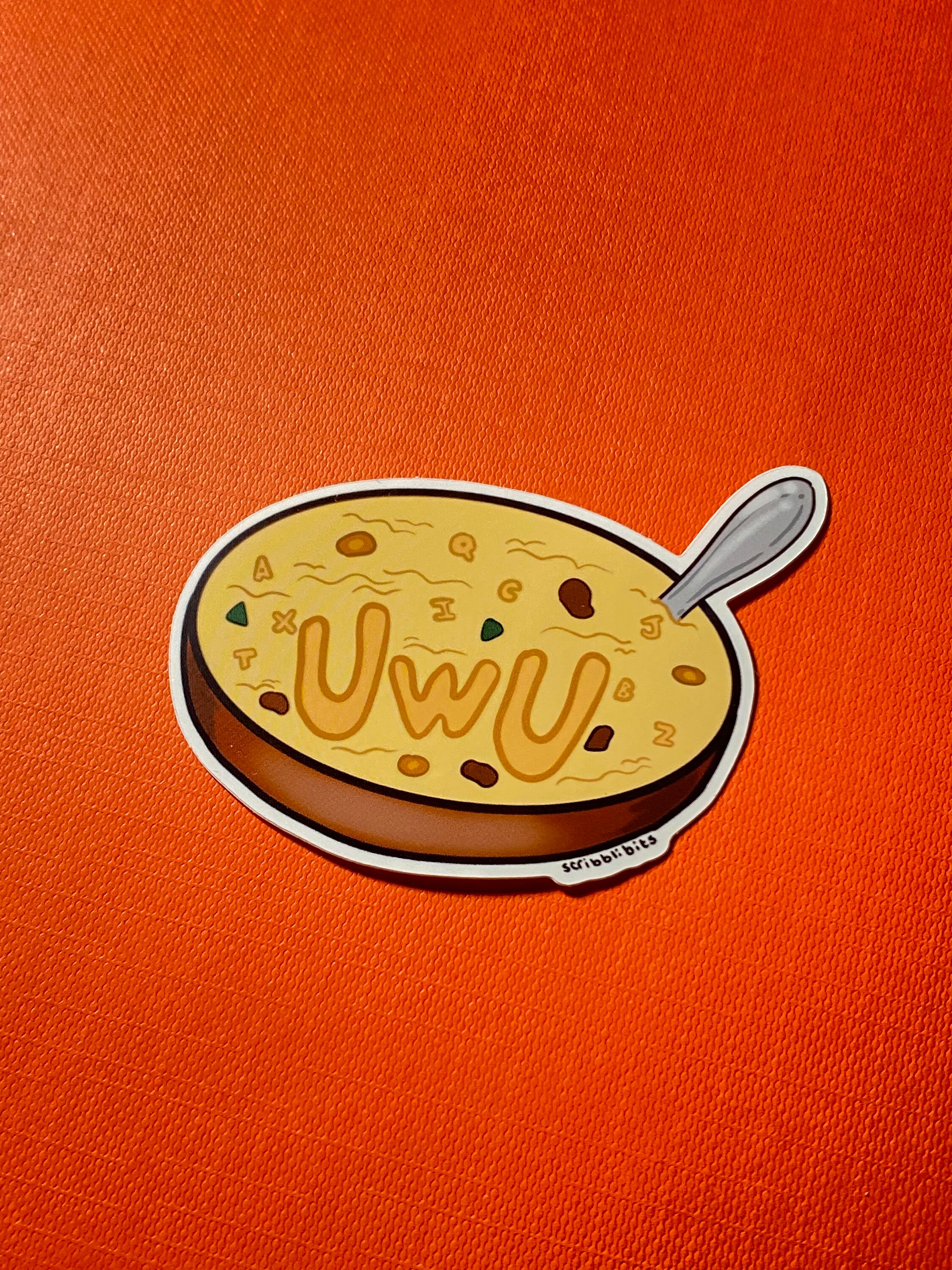 Cute Kawaii Uwu Soup Gloss Sticker 3x2.4 - Etsy