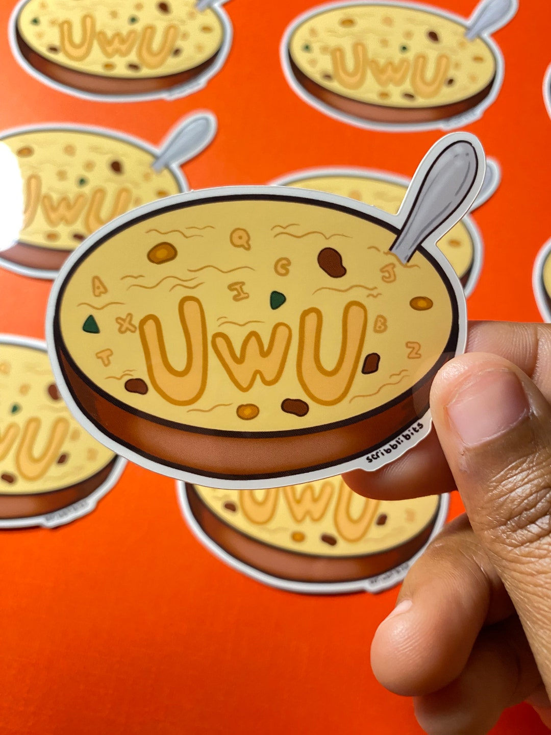 Cute Kawaii Uwu Soup Gloss Sticker 3x2.4 - Etsy