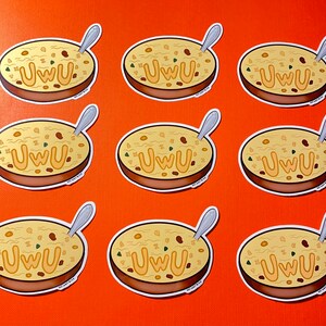 Cute Kawaii Uwu Soup Gloss Sticker 3x2.4 - Etsy