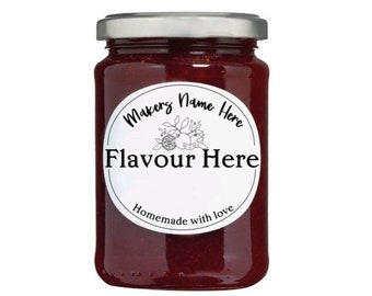 Personalised Jam Jar Stickers | Strawberry Jam Jar Labels | Custom ...