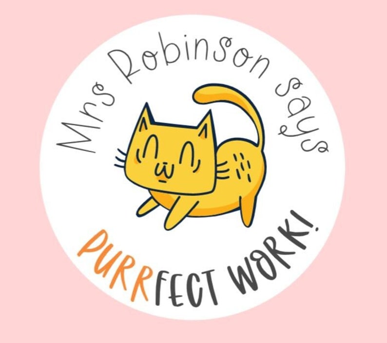 X35 Personalised Well Done Fun Pun TEACHER STICKERS - Teacher Rewards ...