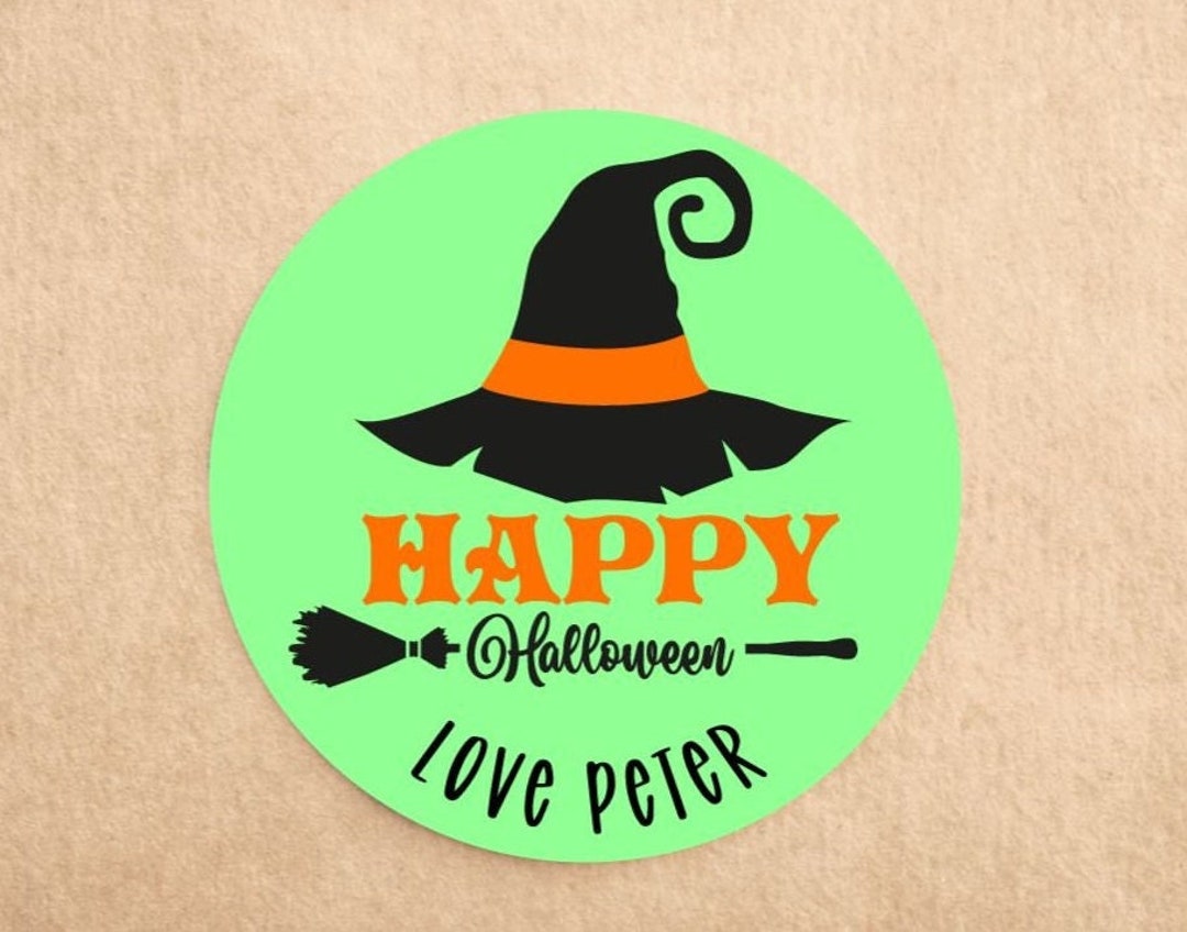 Personalised Happy Halloween Stickers | Thank You | Treat or Treat ...