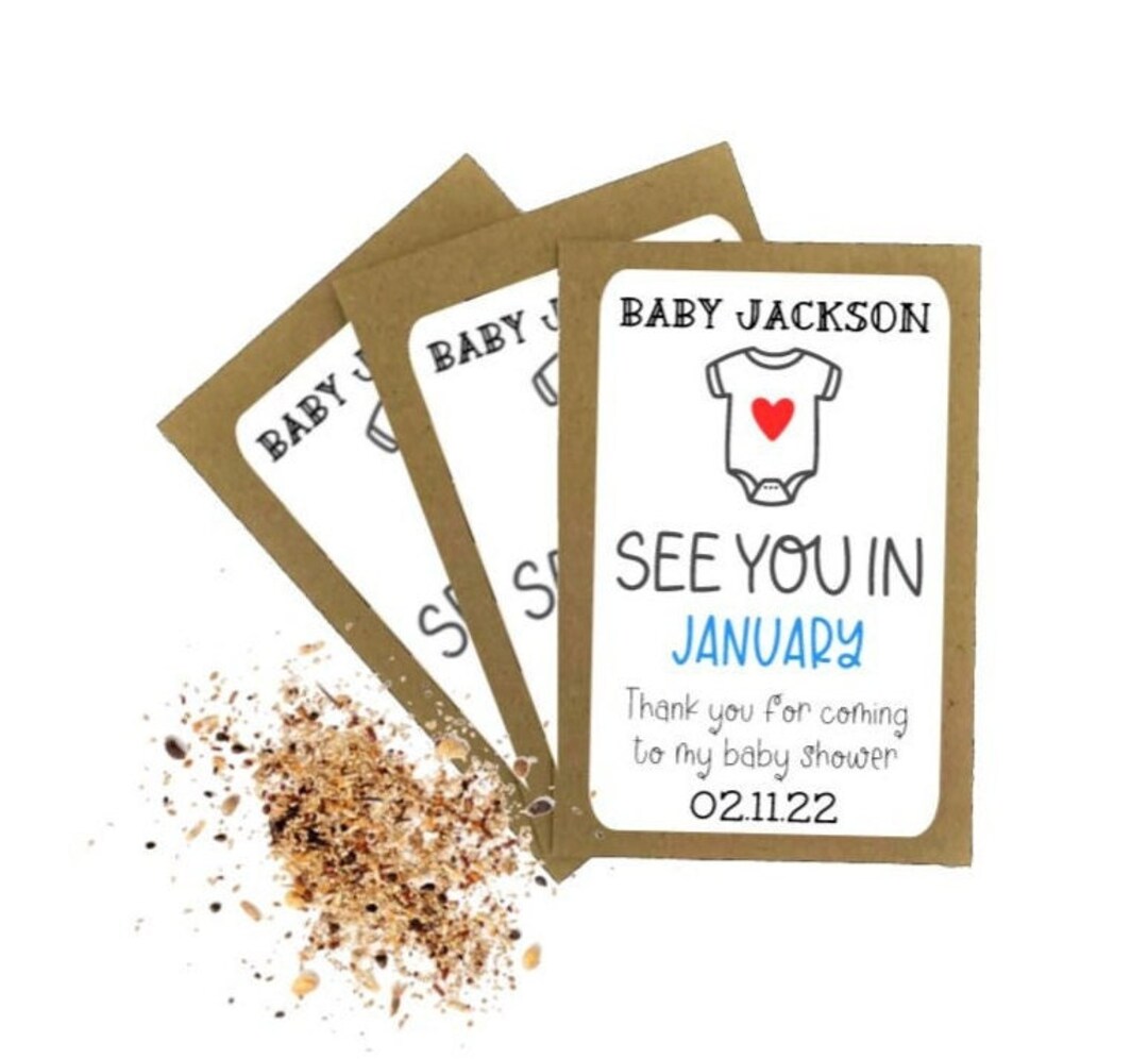 Personalised Baby Shower Wildflower Seed Packets Envelopes With Seeds ...