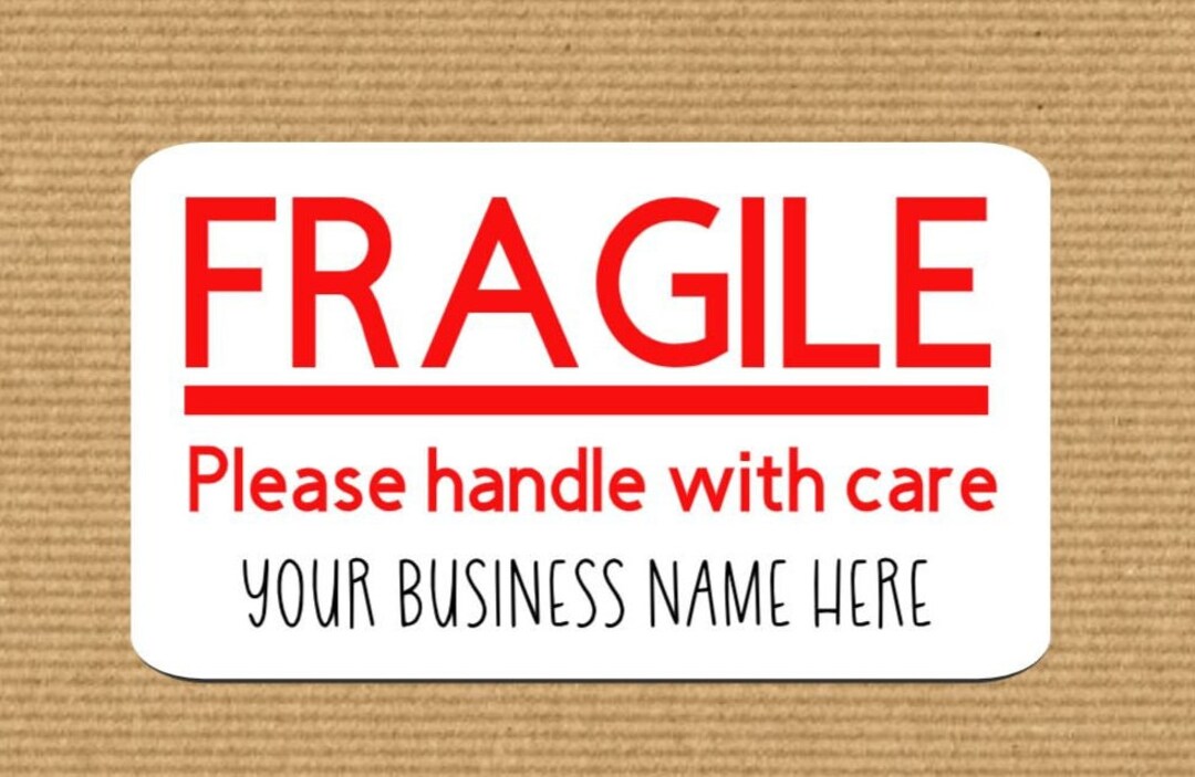 Personalised Fragile Stickers | Handle With Care | Custom Business ...