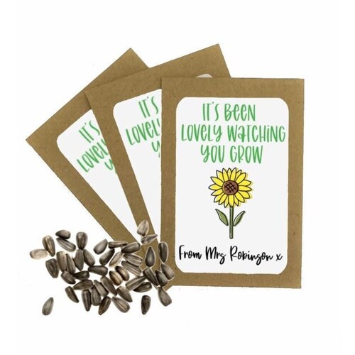 Personalised Teacher Seed Packets Envelopes With Sunflower - Etsy