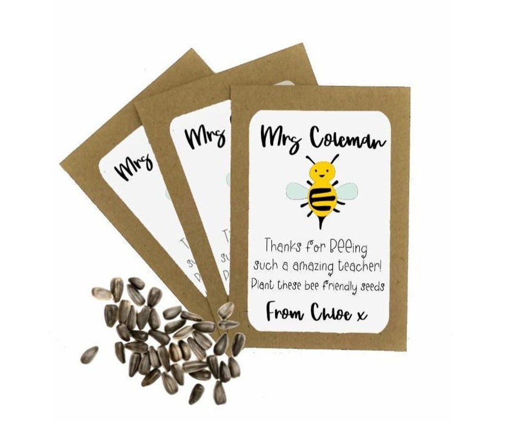 Personalised Teacher Thank You Seed Packets Envelopes With Seeds | End ...