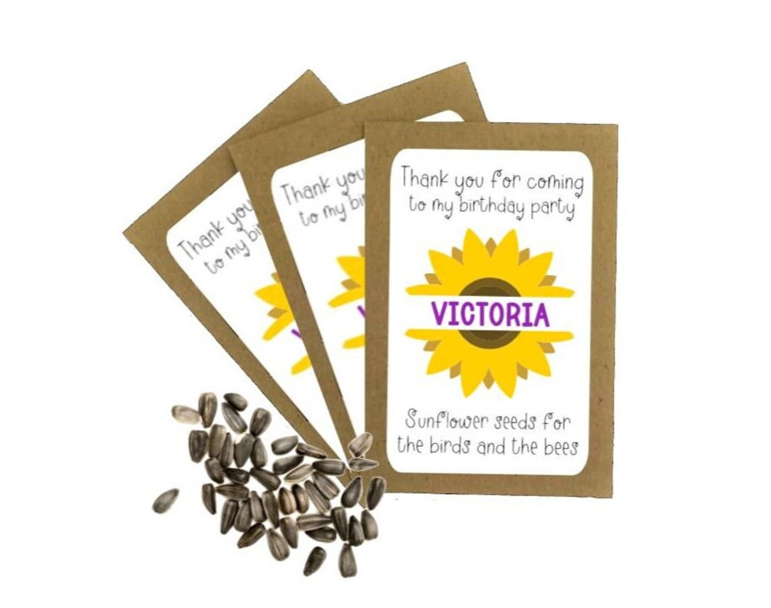 Personalised Birthday Seed Packets Envelopes With Seeds Eco Friendly ...