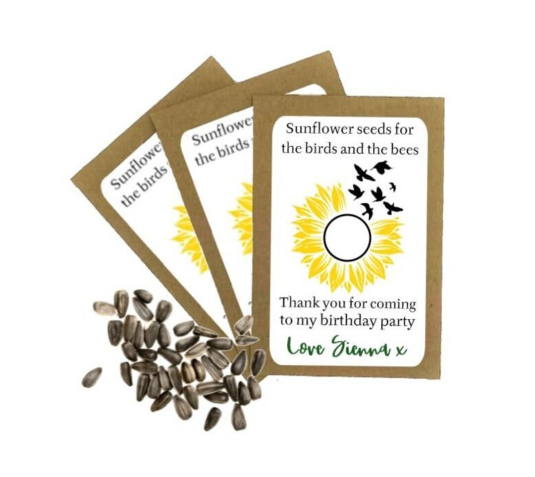 Personalised Birthday Seed Packets Envelopes With Seeds | Eco Friendly ...