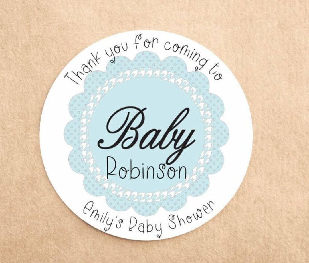X35 Personalised Baby Shower Stickers | New Baby Boy Stickers | Baby ...