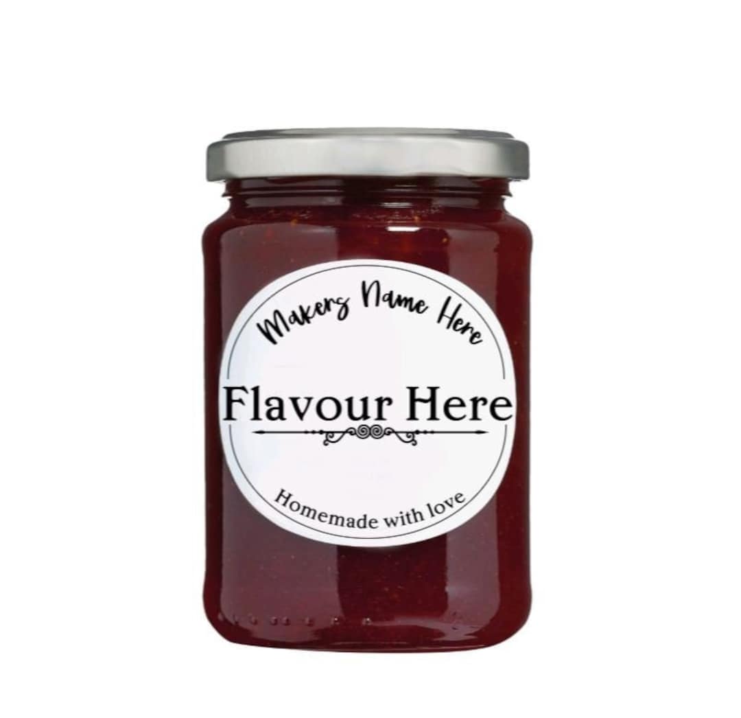 Personalised Jam Jar Stickers | Strawberry Jam Jar Labels | Custom ...