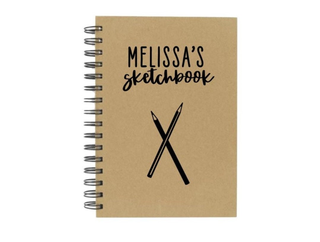 A5 Personalised Portrait Art Sketchbook Notebook | Notepad Kraft Book ...