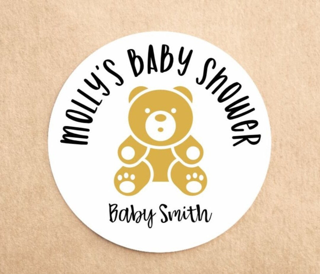 X35 Personalised Baby Shower Stickers | New Baby Stickers | Baby Shower ...