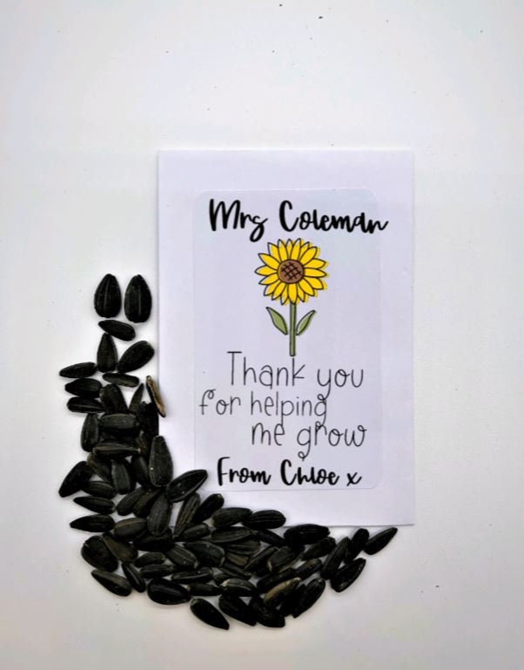 Personalised Teacher Seed Packets Envelopes With Sunflower Seeds | End ...