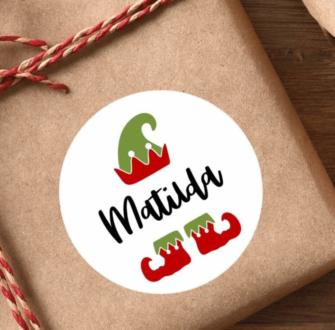 Personalised Elf Childrens Gift Tag Stickers, Custom Present Labels ...