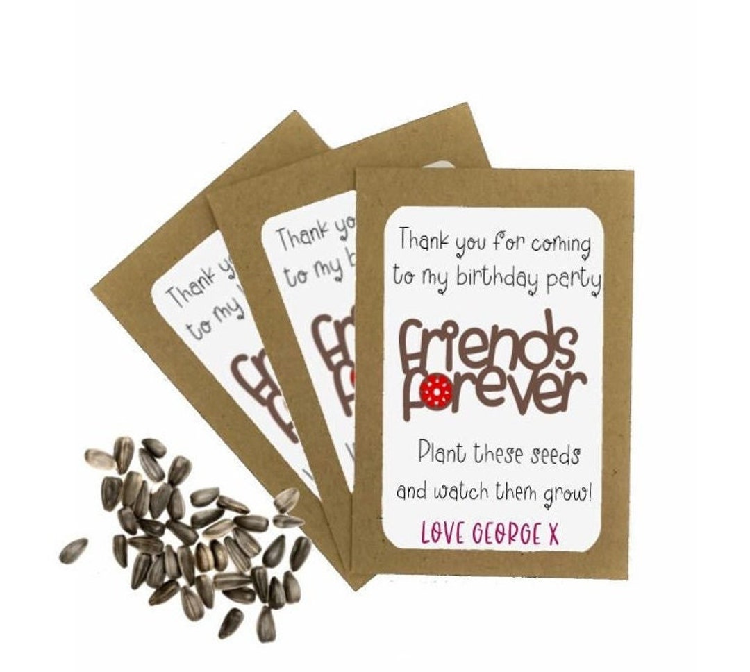 Personalised Birthday Seed Packets Envelopes With Seeds | Birthday ...